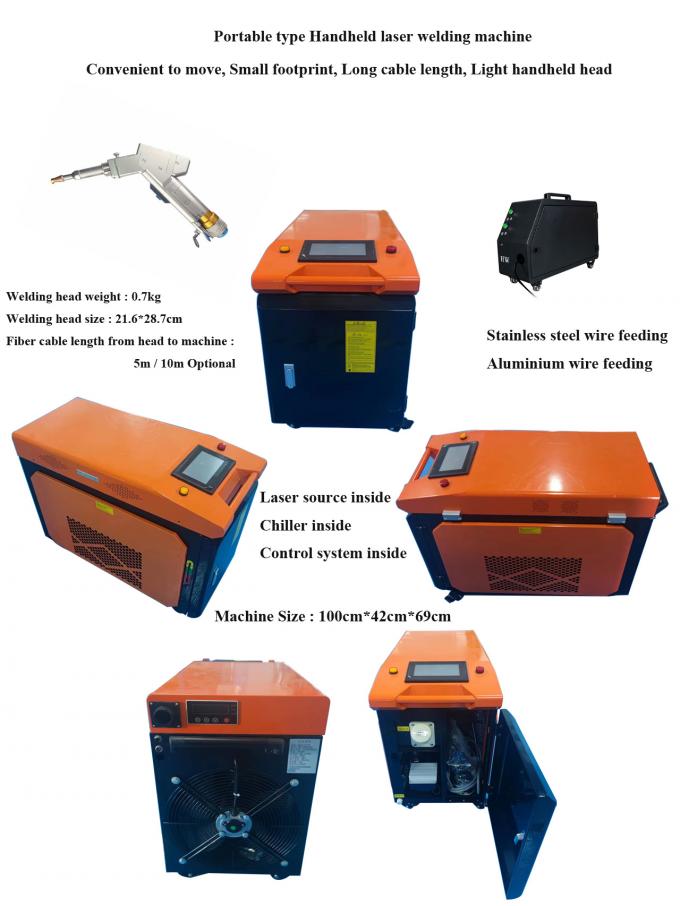 1500W Mini Robot Handheld Laser Welding Machine With Single Motor