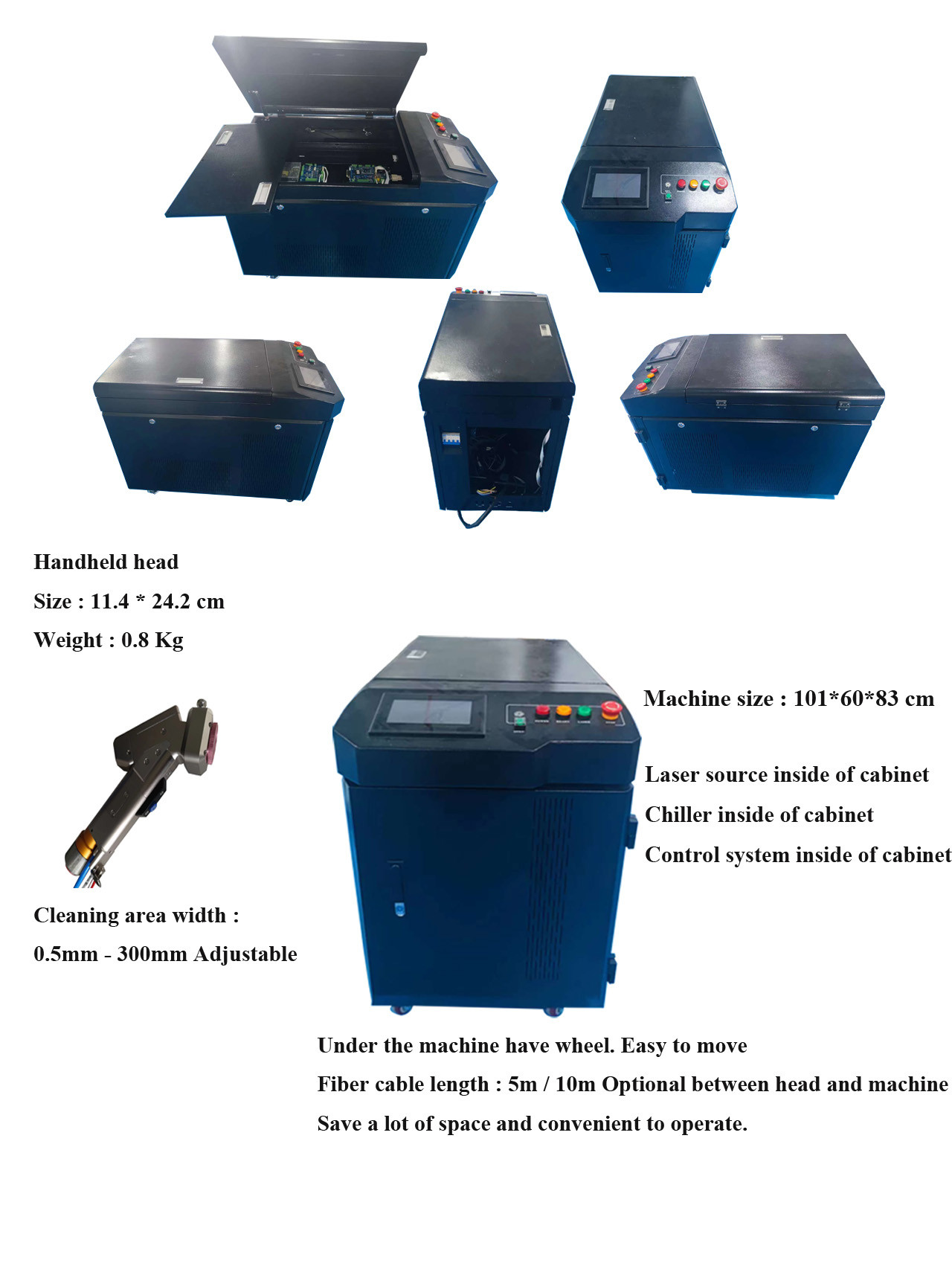 2000w Handheld Rust Removal Laser Gun For Paint Stain Removal CE certified