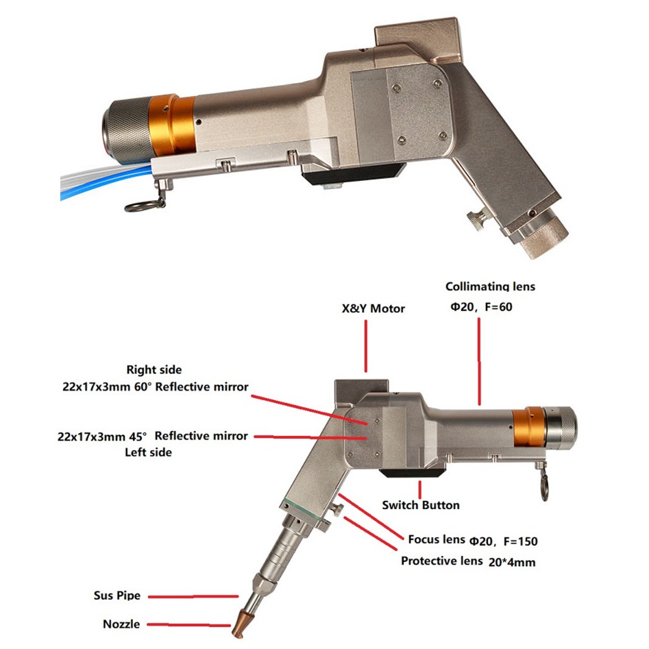 Handheld Double Wobble Laser Welding Head with Diverse Welding Beam ...