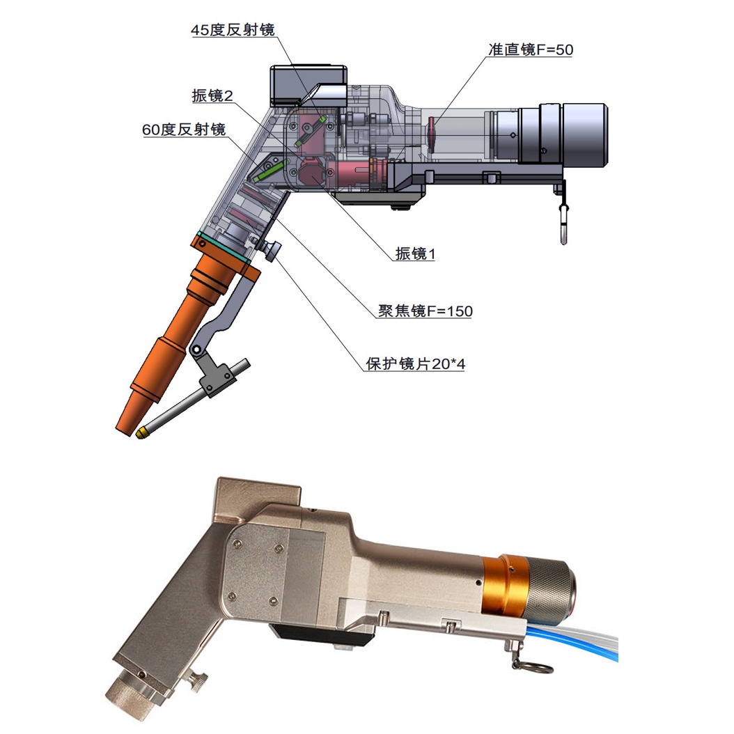 Handheld Double Wobble Laser Welding Head with Diverse Welding Beam ...